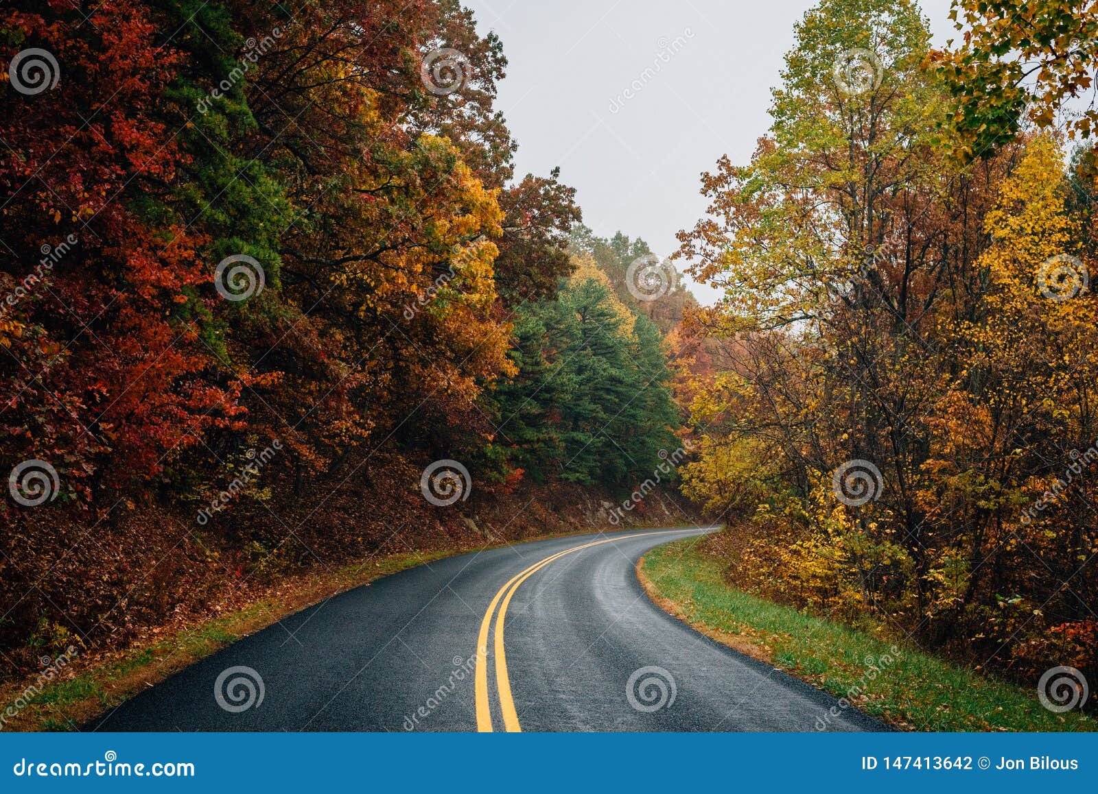 Fall Color Along the Blue Ridge Parkway in Virginia Stock Photo - Image ...