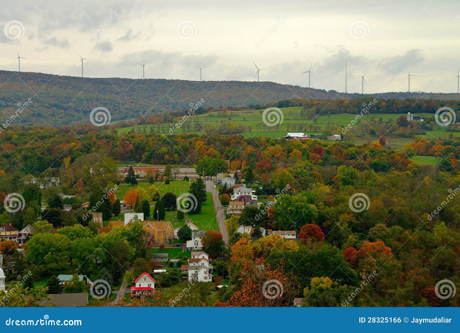 Fall Color Landscape in Rural America Stock Photo - Image of background ...