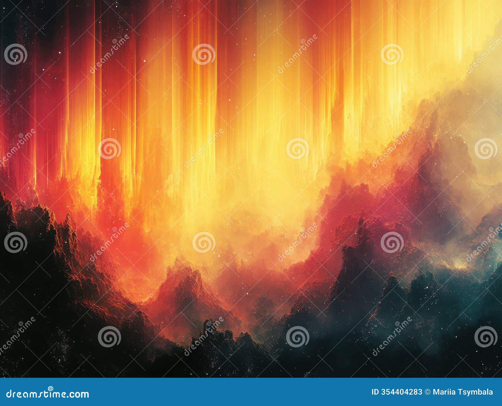 Fall Color Scheme, in Abstract Sci-fi Background Stock Illustration ...