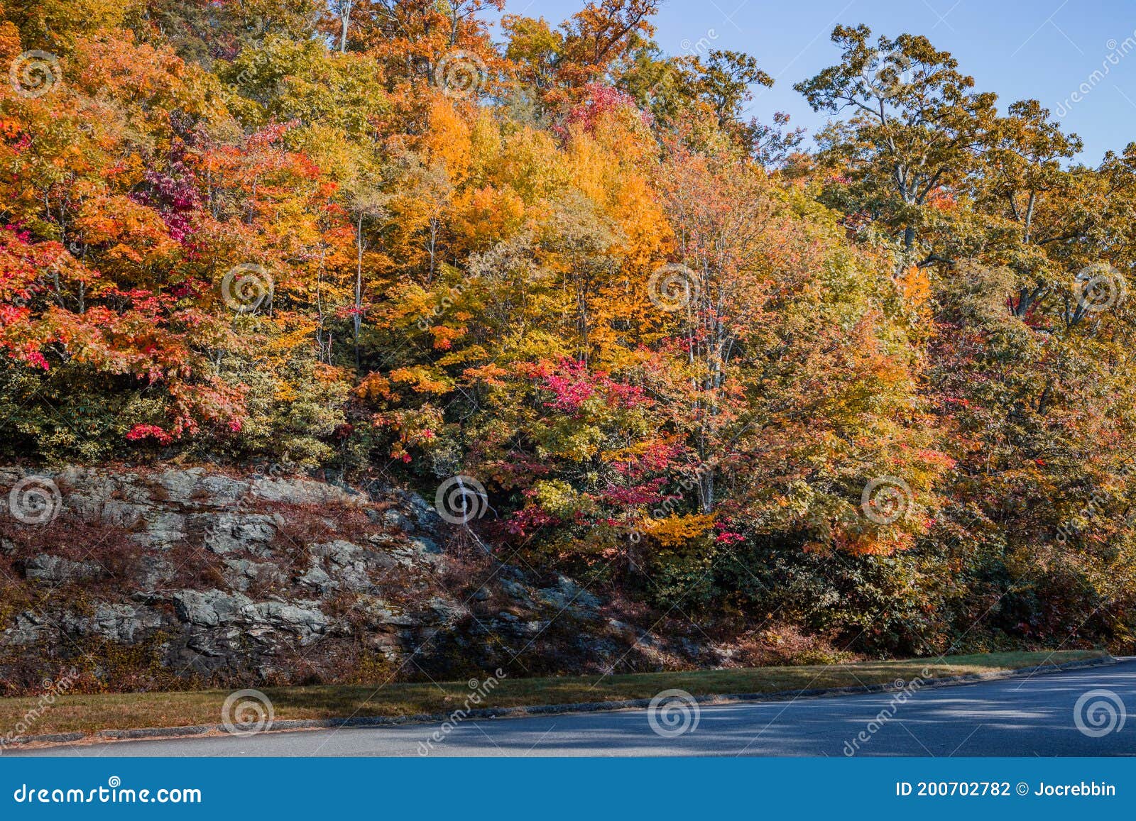 Fall Color Splendor on Blue Ridge Parkway in Autumn Stock Photo - Image ...