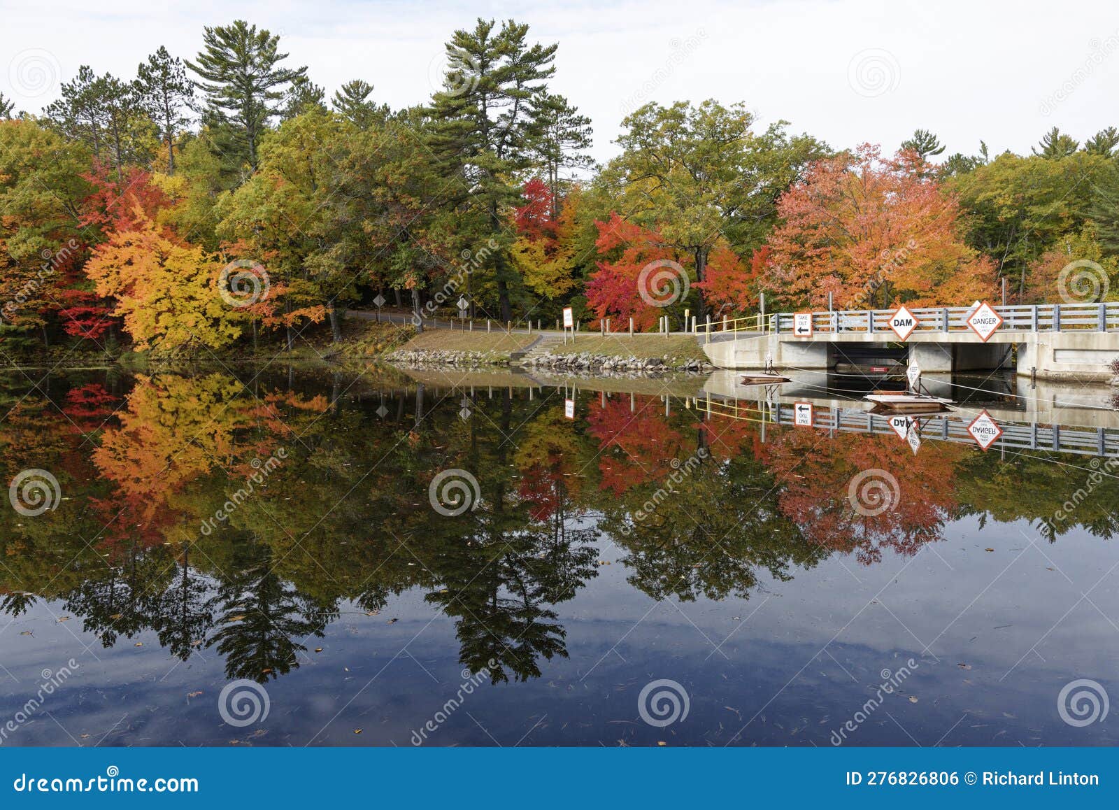 Fall Color Reflections - Three Lakes, Wisconsin Area Stock Photo ...