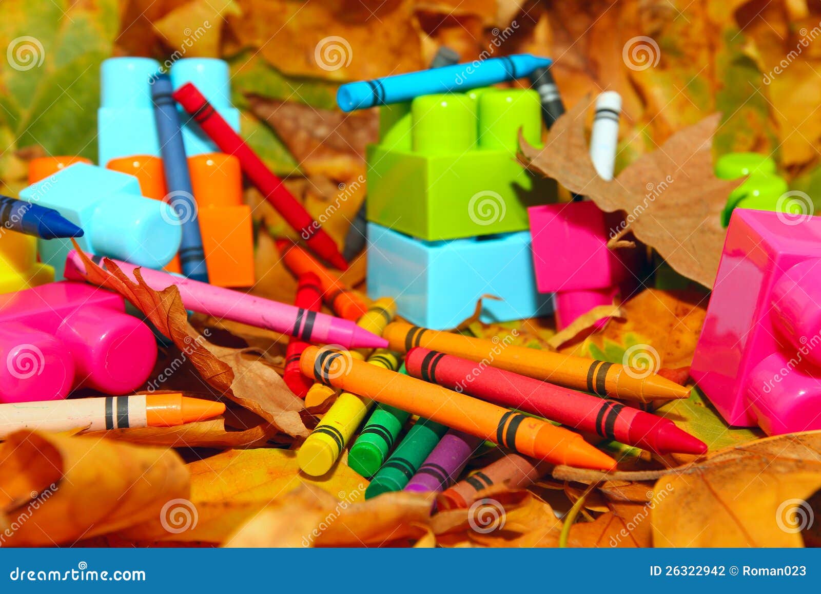 Fall colors stock photo. Image of crayons, coloring, leaves - 26322942
