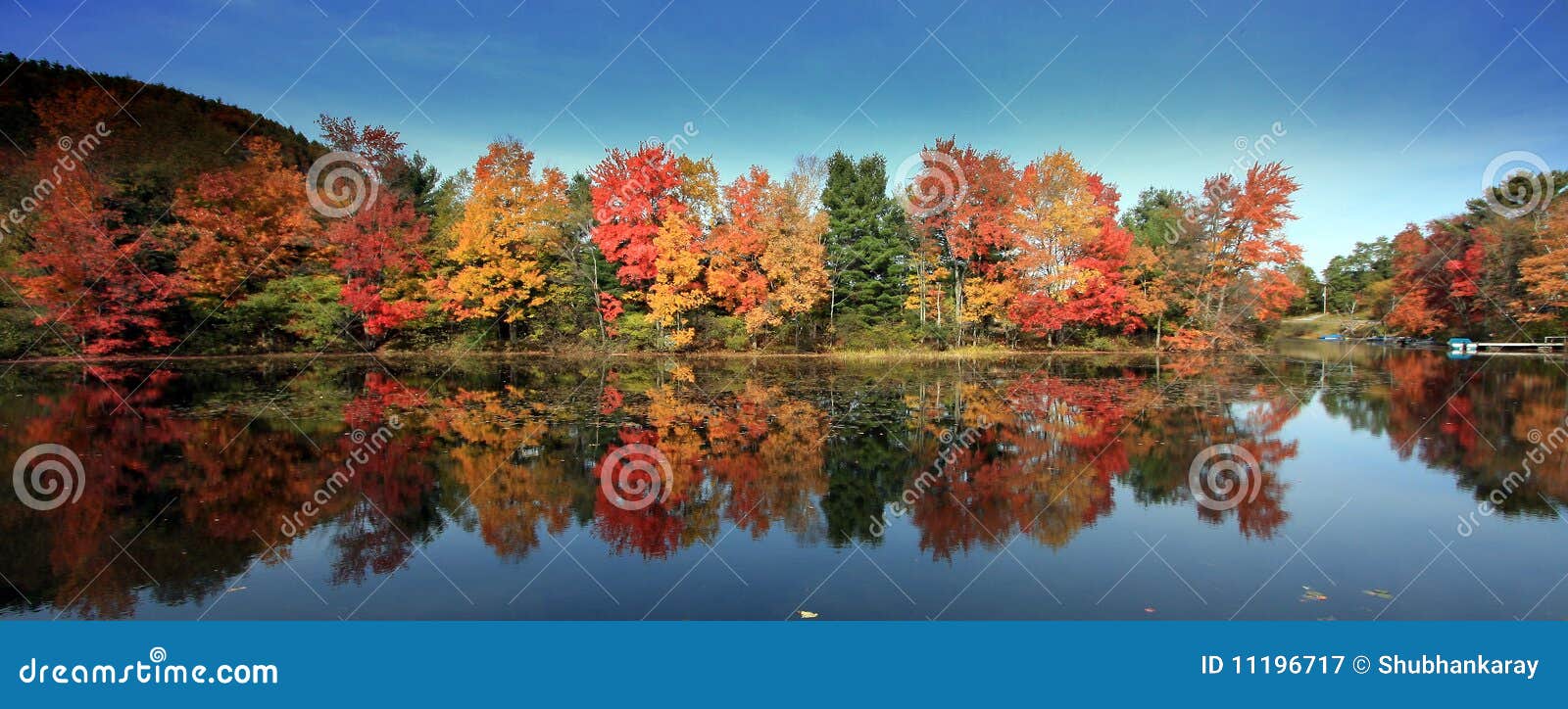 Fall Colors, Brant Lake, NY Stock Image - Image of reflection, valley ...