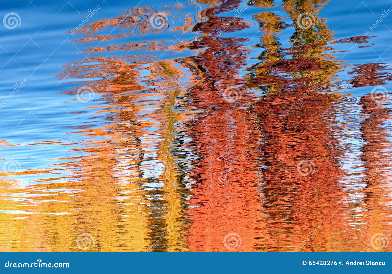 Autumn Water Reflection stock photo. Image of landscape - 65428276