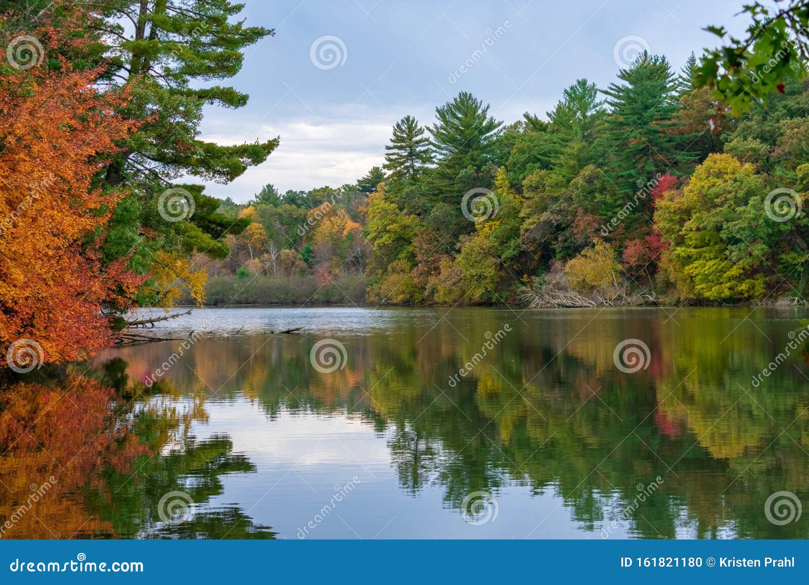 Fall Colors Reflected in Lake Stock Photo - Image of colorful, colors ...