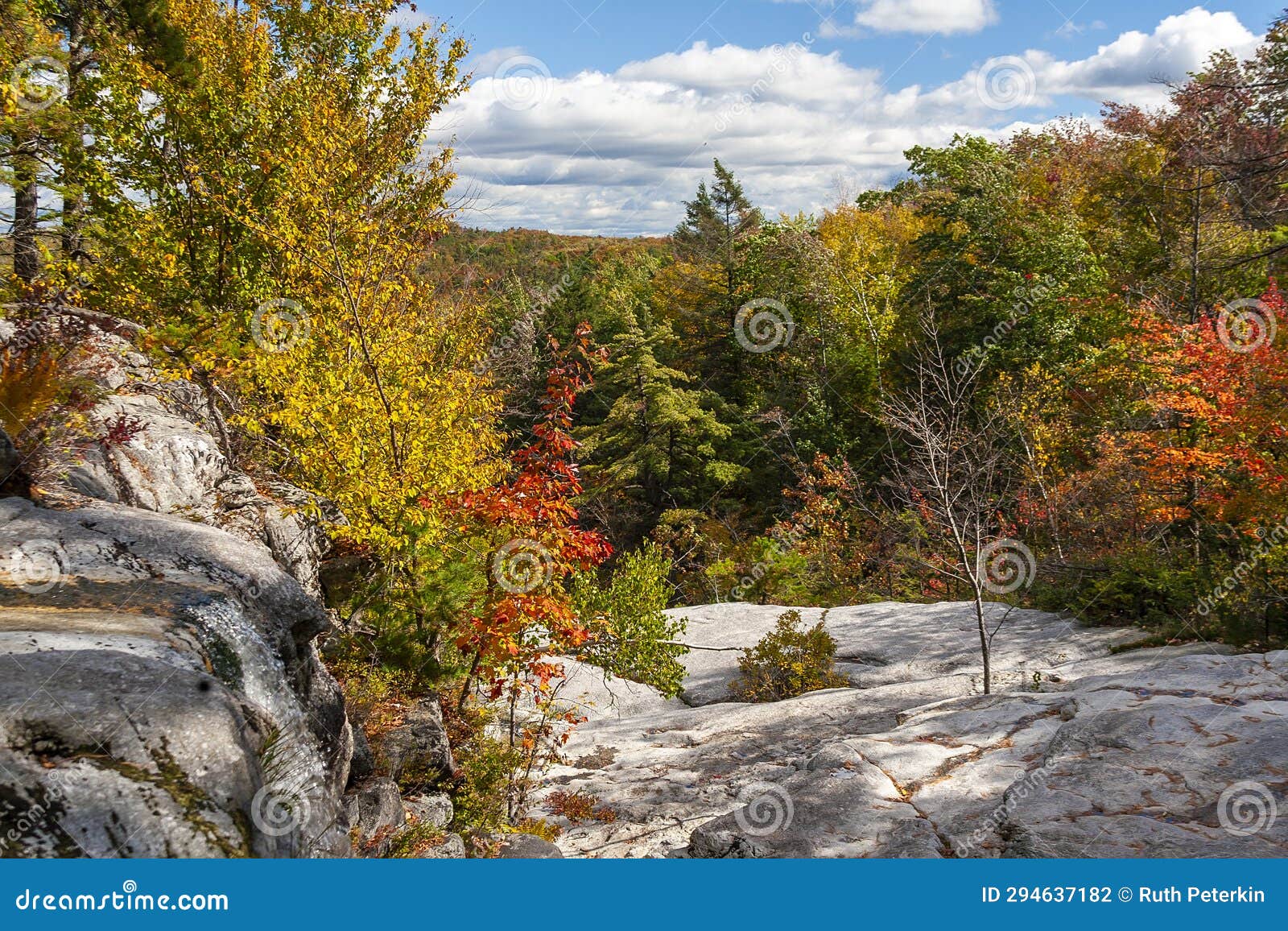 Fall Colors in the Shawangunk Mountains, Hiking Path Stock Photo ...