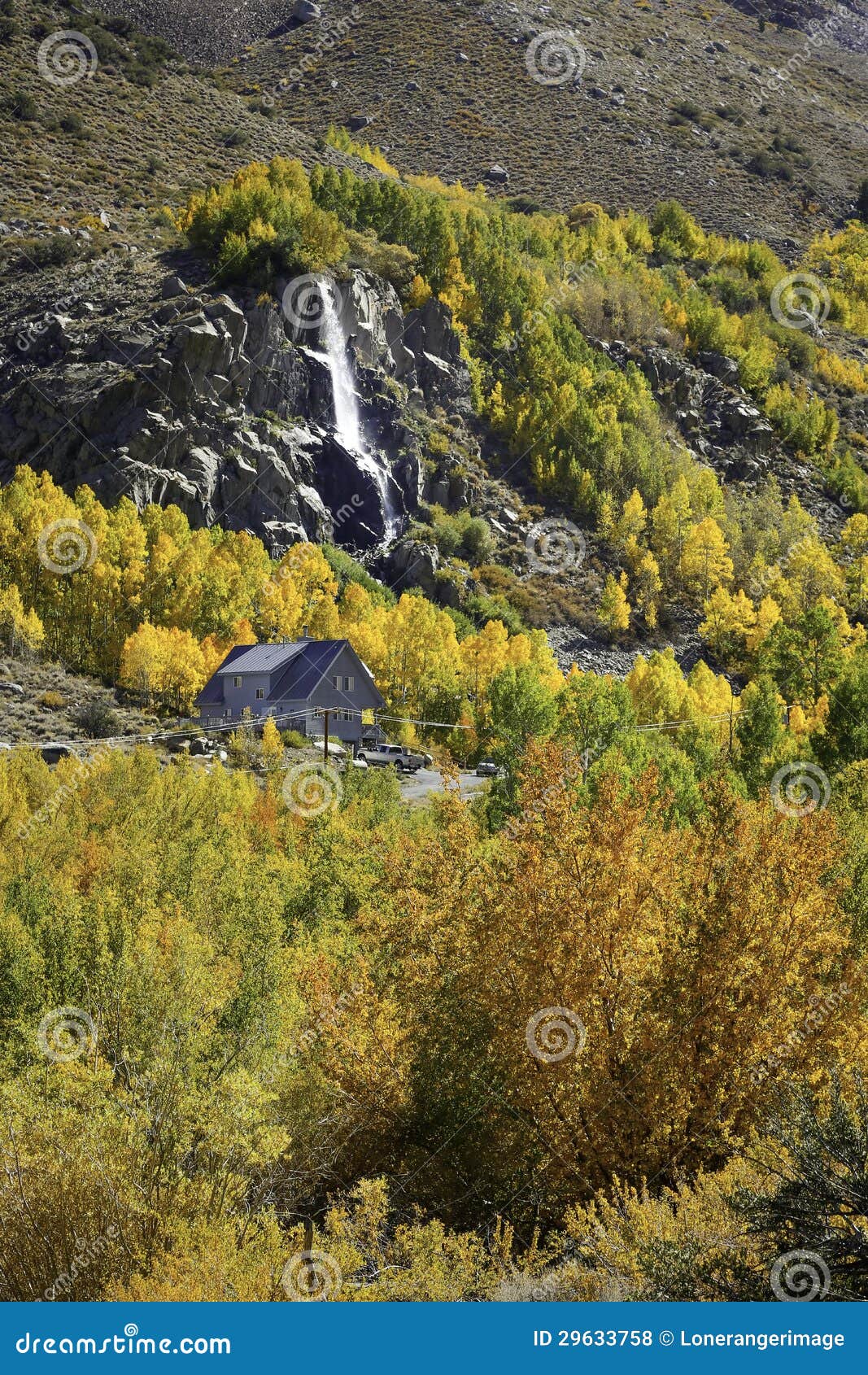 Fall Colors with Water Falls Stock Photo - Image of creek, serene: 29633758
