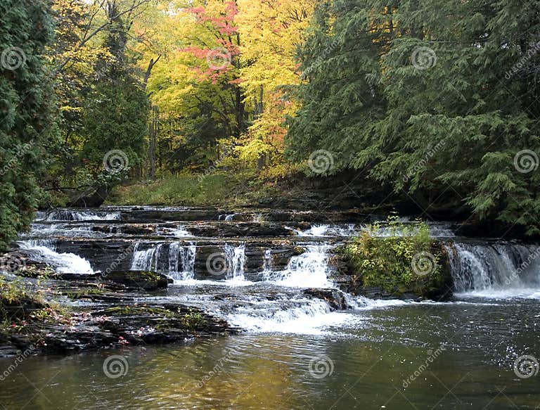 Fall Colors, Waterfall, Scenic Landscape Stock Photo - Image of maple ...