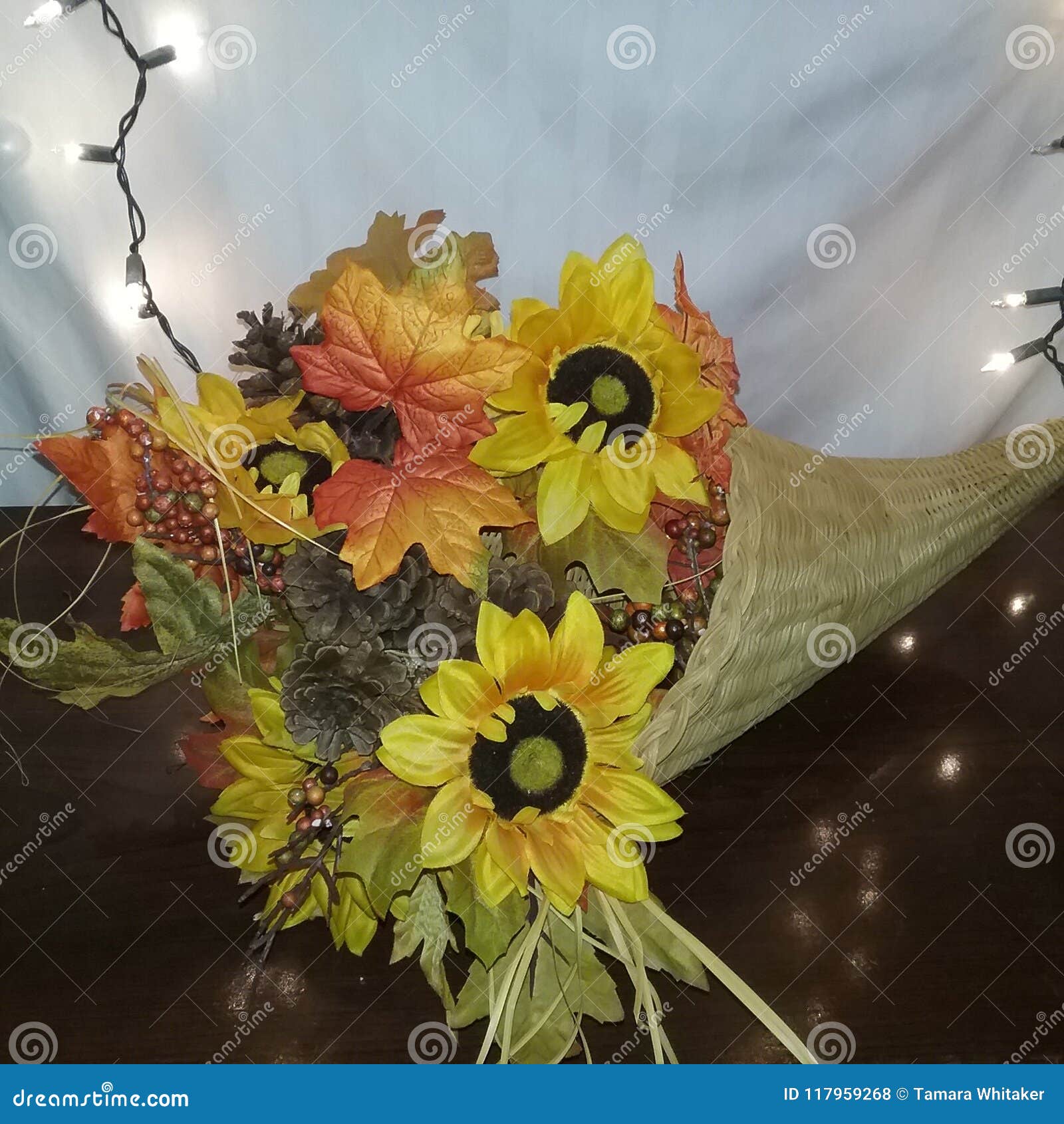 Fall cornucopia stock photo. Image of cornucopia, flowers - 117959268