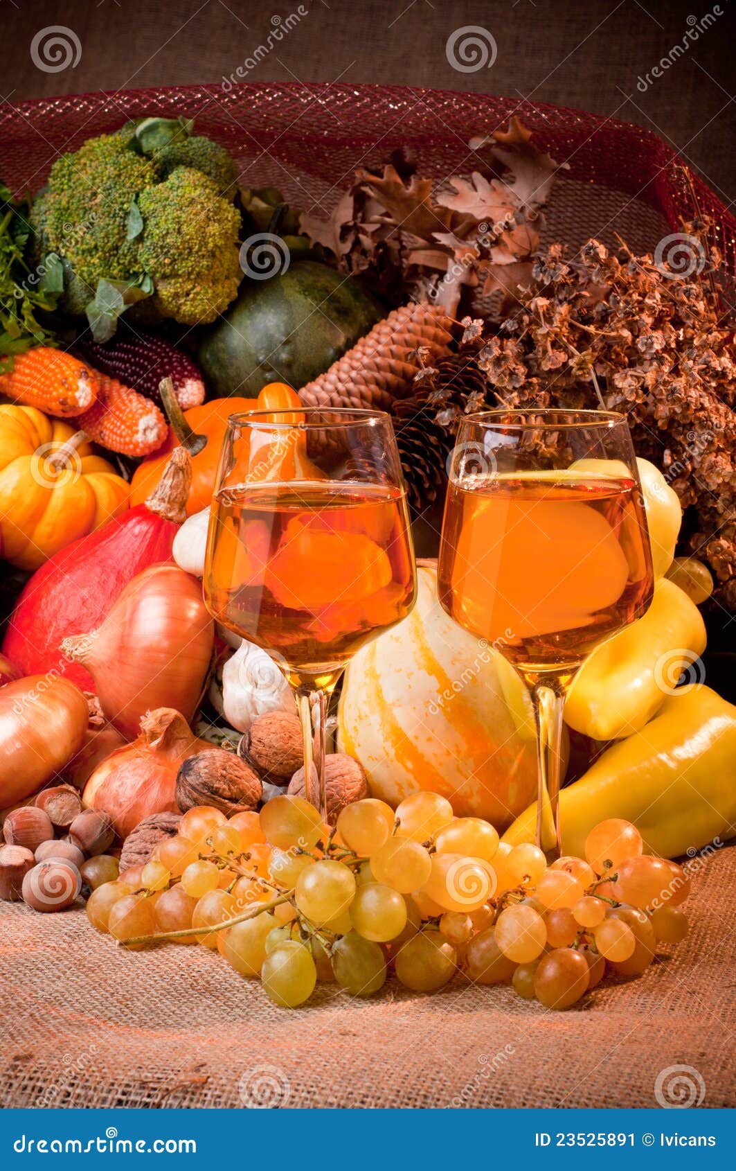 Fall cornucopia setting stock image. Image of colorful - 23525891