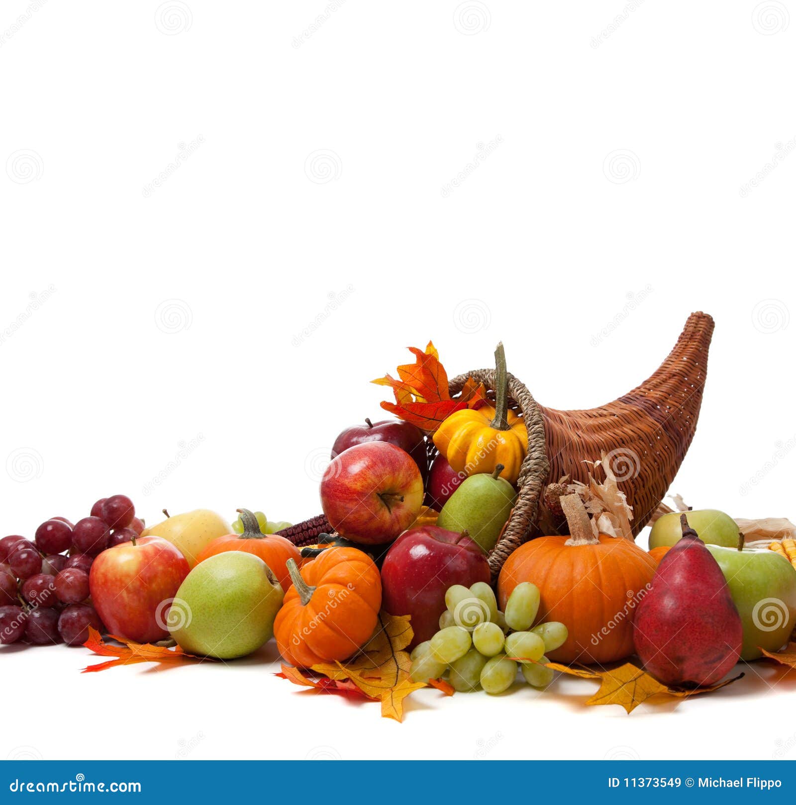 Fall Cornucopia on a White Back Ground Stock Image - Image of apple ...