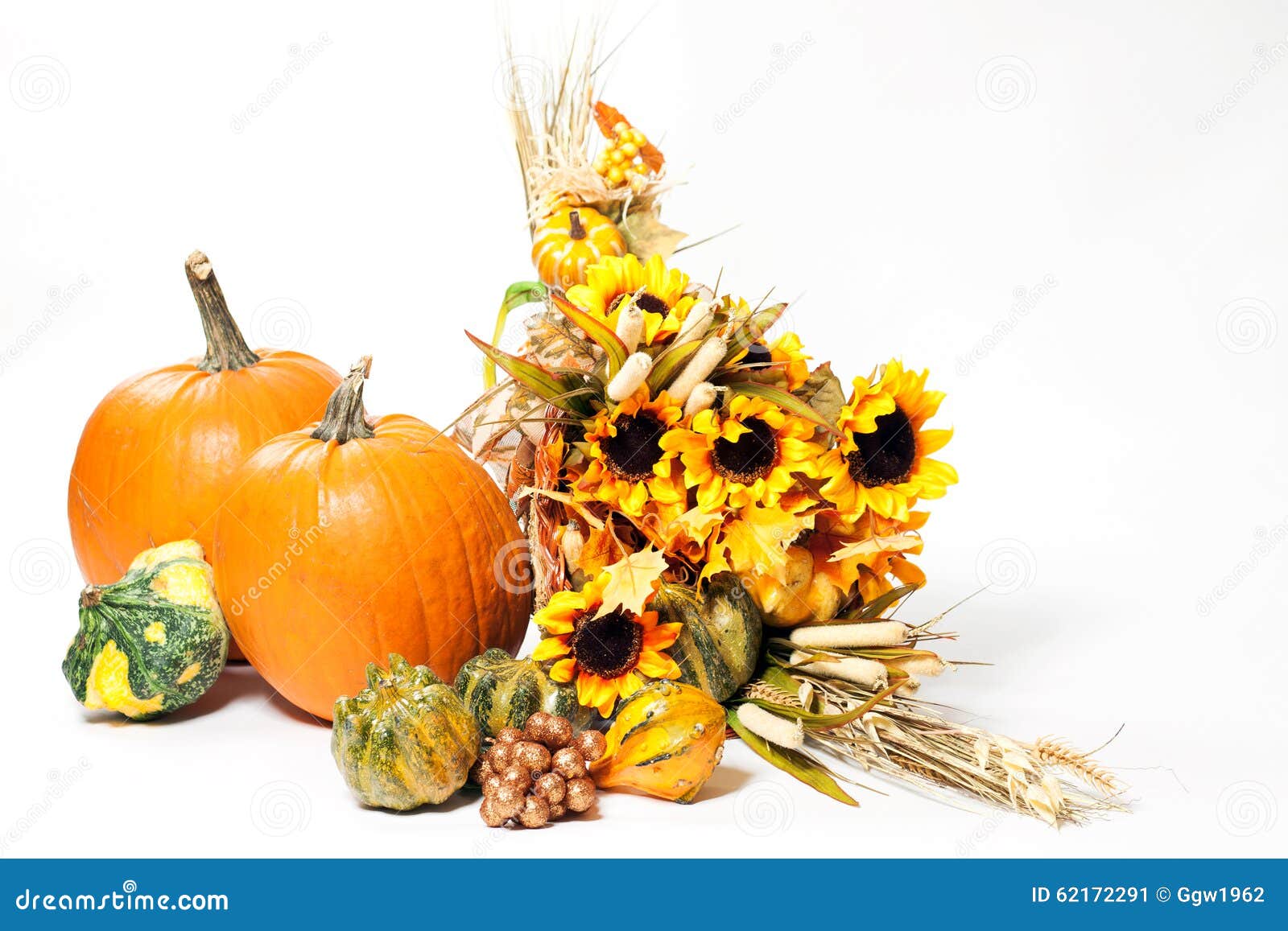 Fall Cornucopia on a White Background Stock Image - Image of vegetable ...