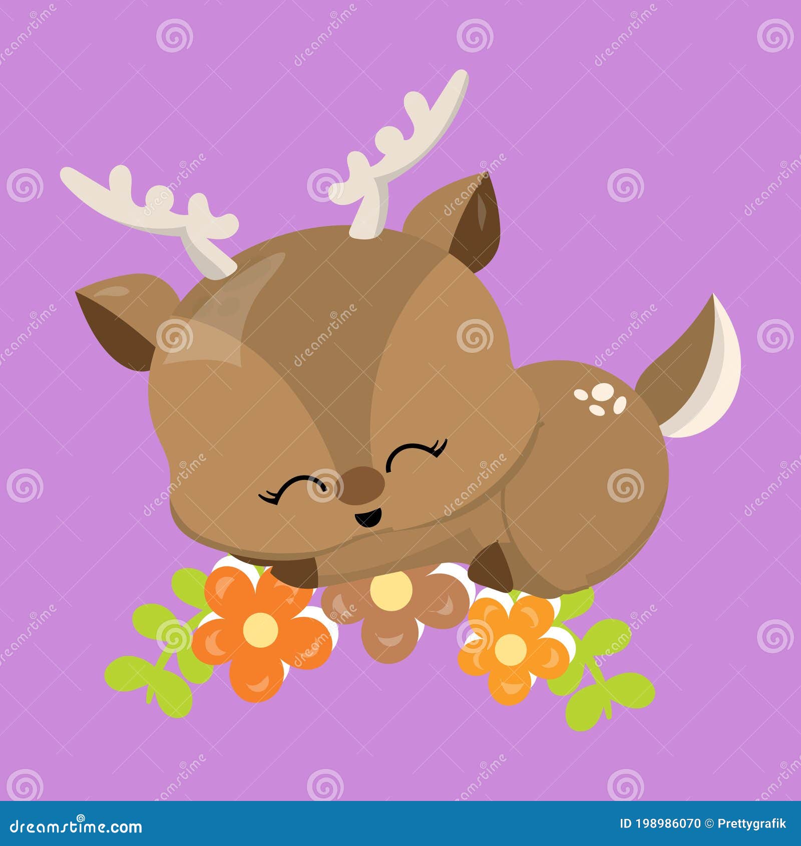 Fall deer and fox deer 04 stock vector. Illustration of deer - 198986070