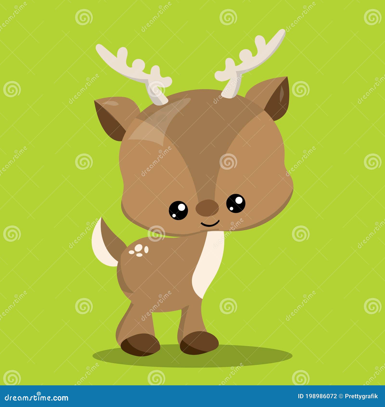 Fall deer and fox deer 06 stock vector. Illustration of cartoon - 198986072