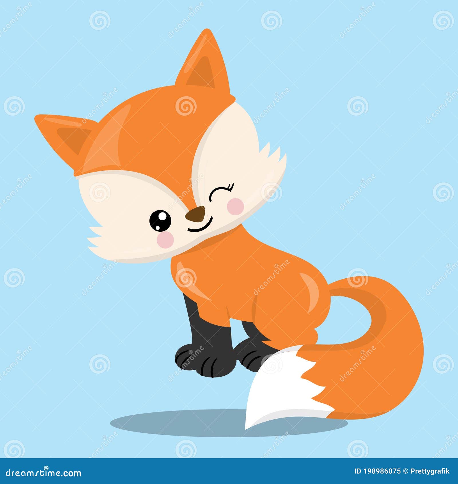 Fall deer and fox fox 08 stock vector. Illustration of deer - 198986075