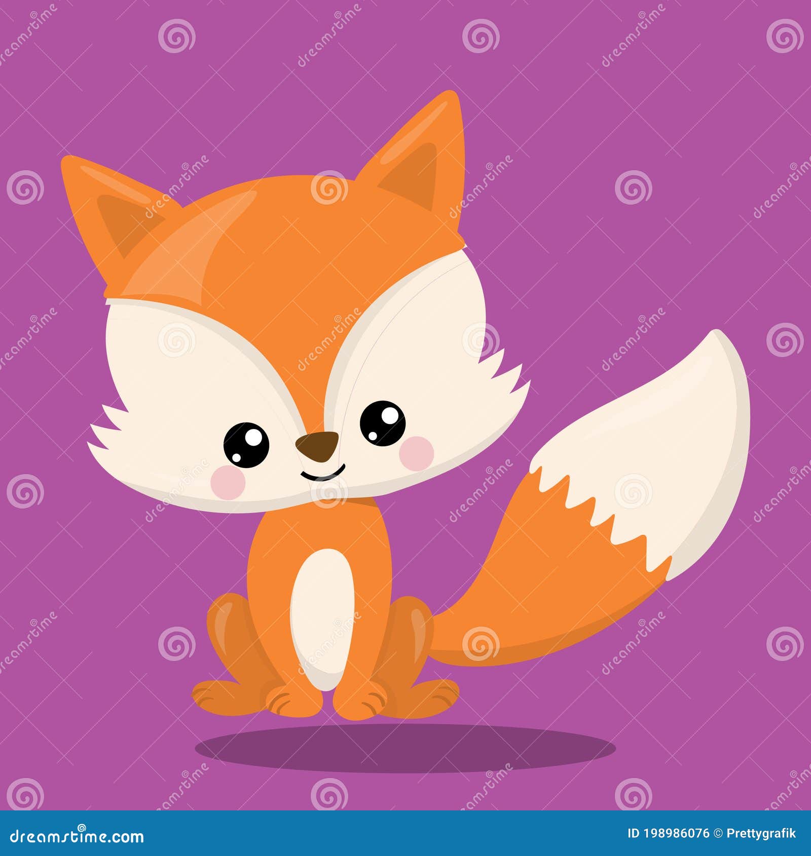 Fall deer and fox fox 09 stock vector. Illustration of vector - 198986076