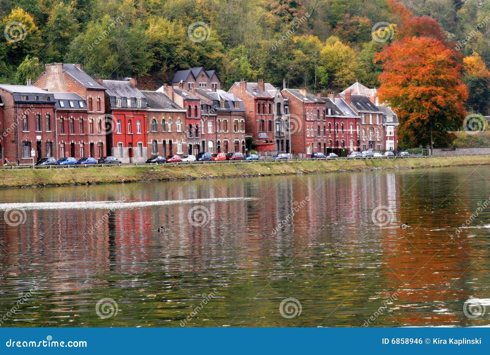 Fall.Dinant,Belgium stock photo. Image of canal, beautiful - 6858946