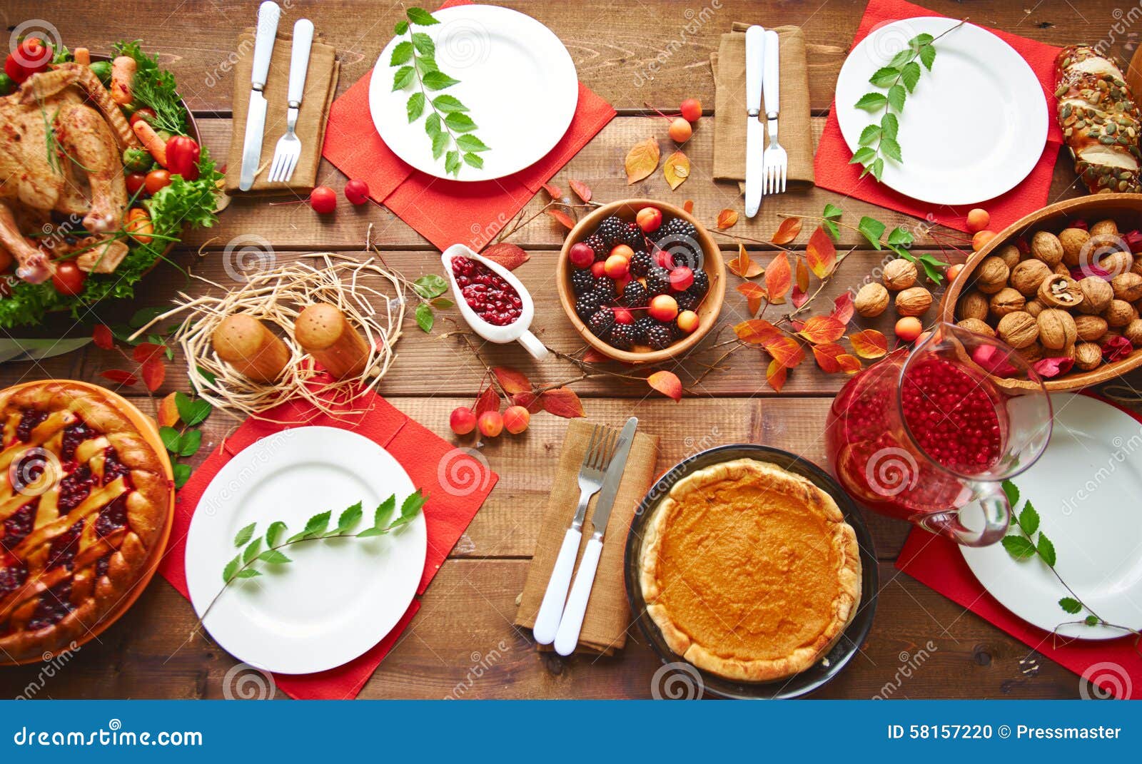 Fall dinner stock photo. Image of abundance, holiday - 58157220