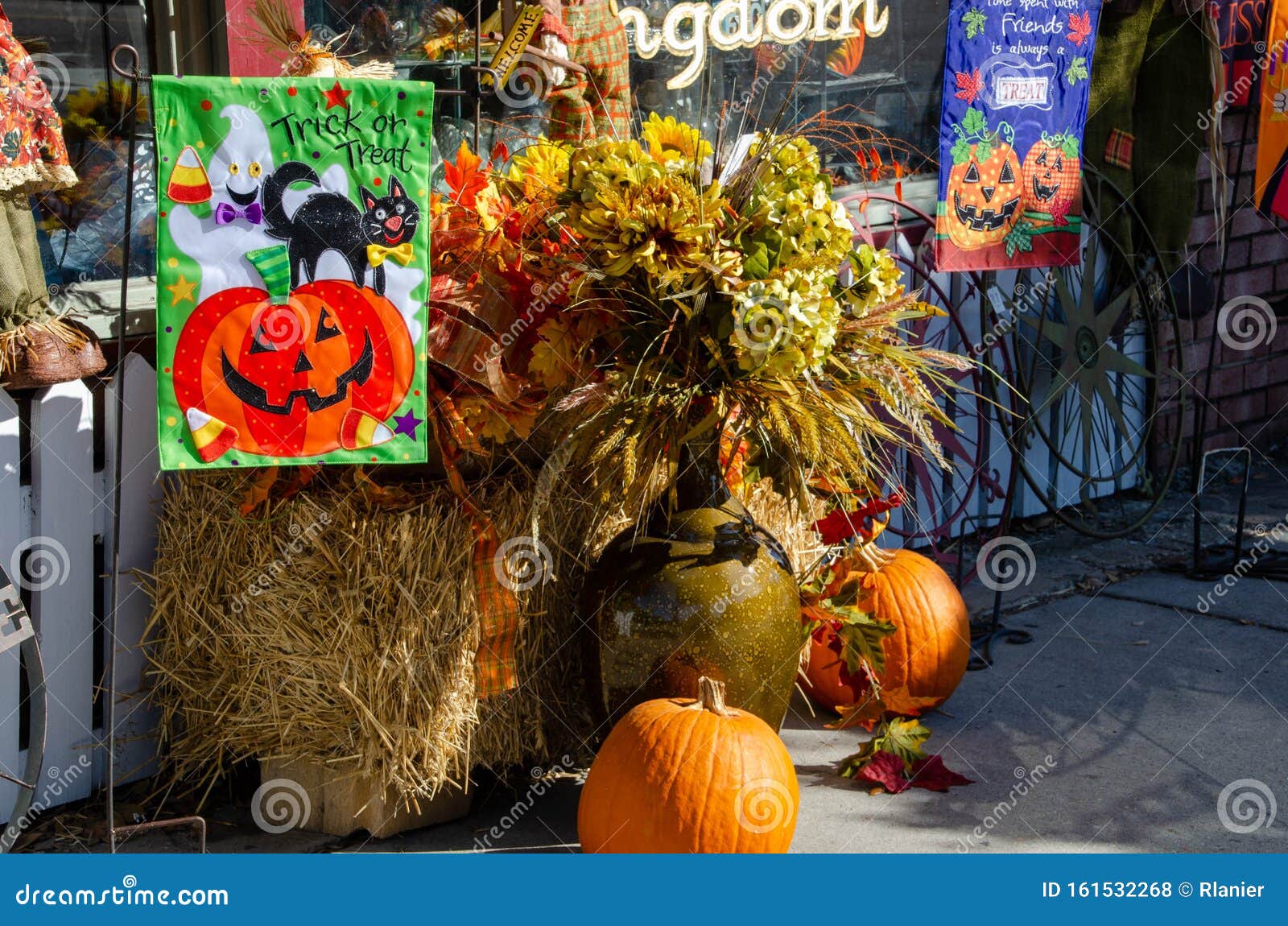 Fall Display in Front of a Store Ready To Sale. Editorial Stock Photo ...