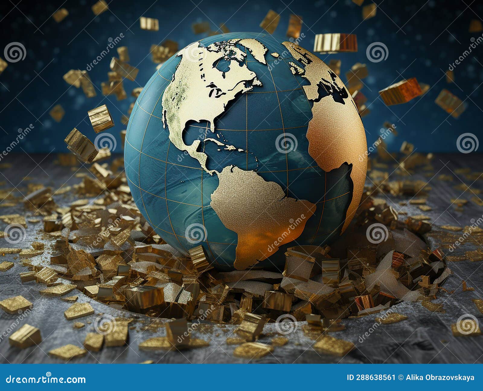The Fall of Dollar As a World Currency Stock Illustration ...