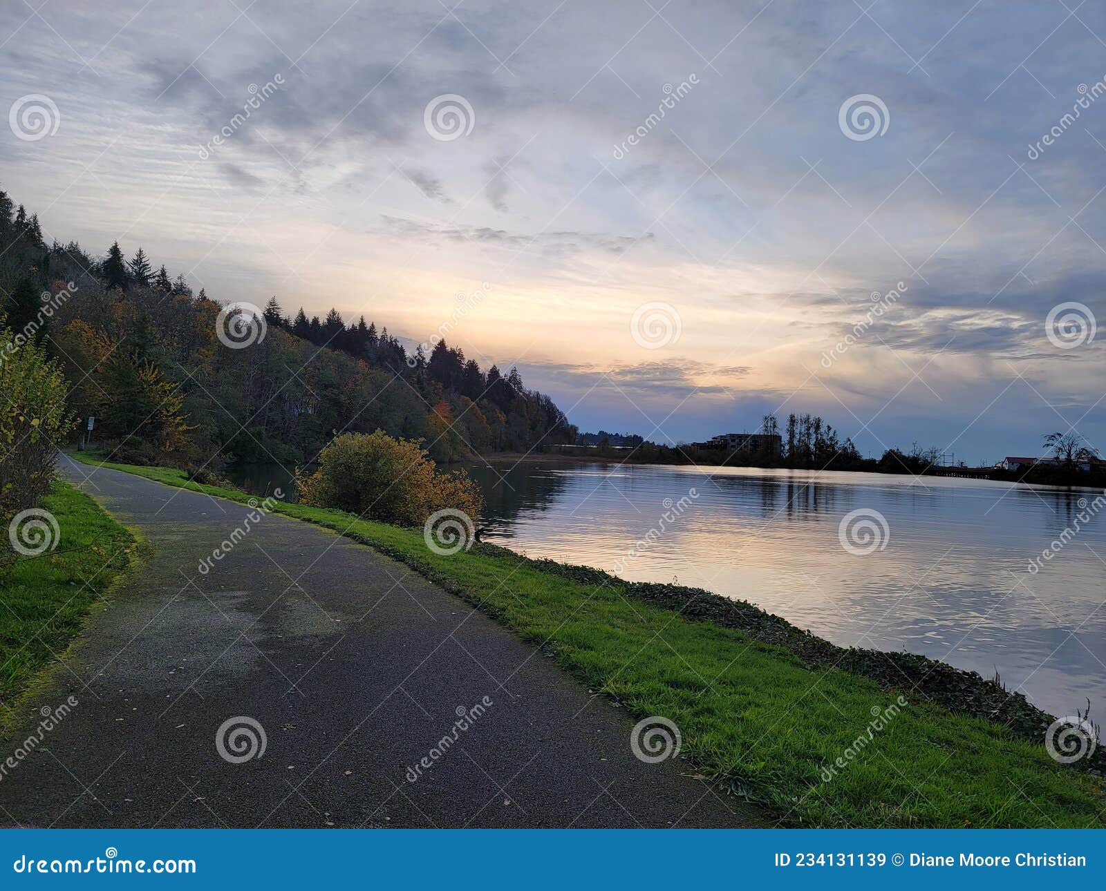 Fall Evening Along Inlet 2 stock image. Image of river - 234131139
