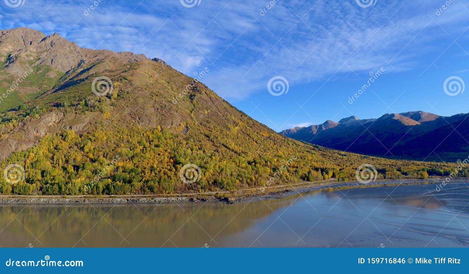 Fall Evening on the Seward Highway Stock Photo - Image of forest, green ...