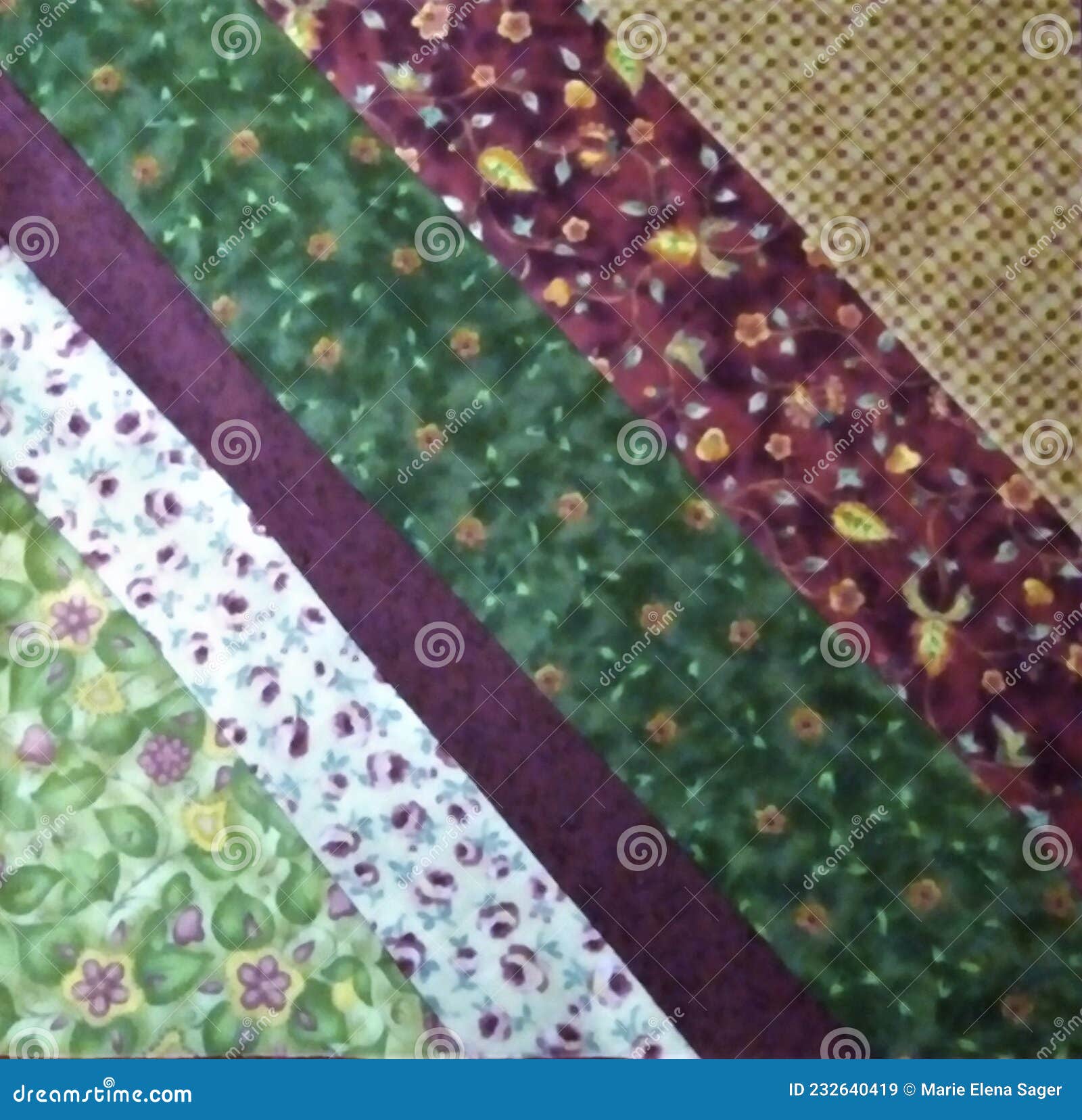 Colorful Fabric for Fall for Quilting Stock Image - Image of prints ...