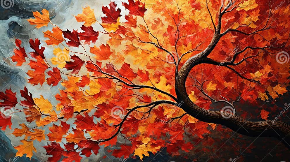 Fall falling leaf stock illustration. Illustration of forest - 336244077
