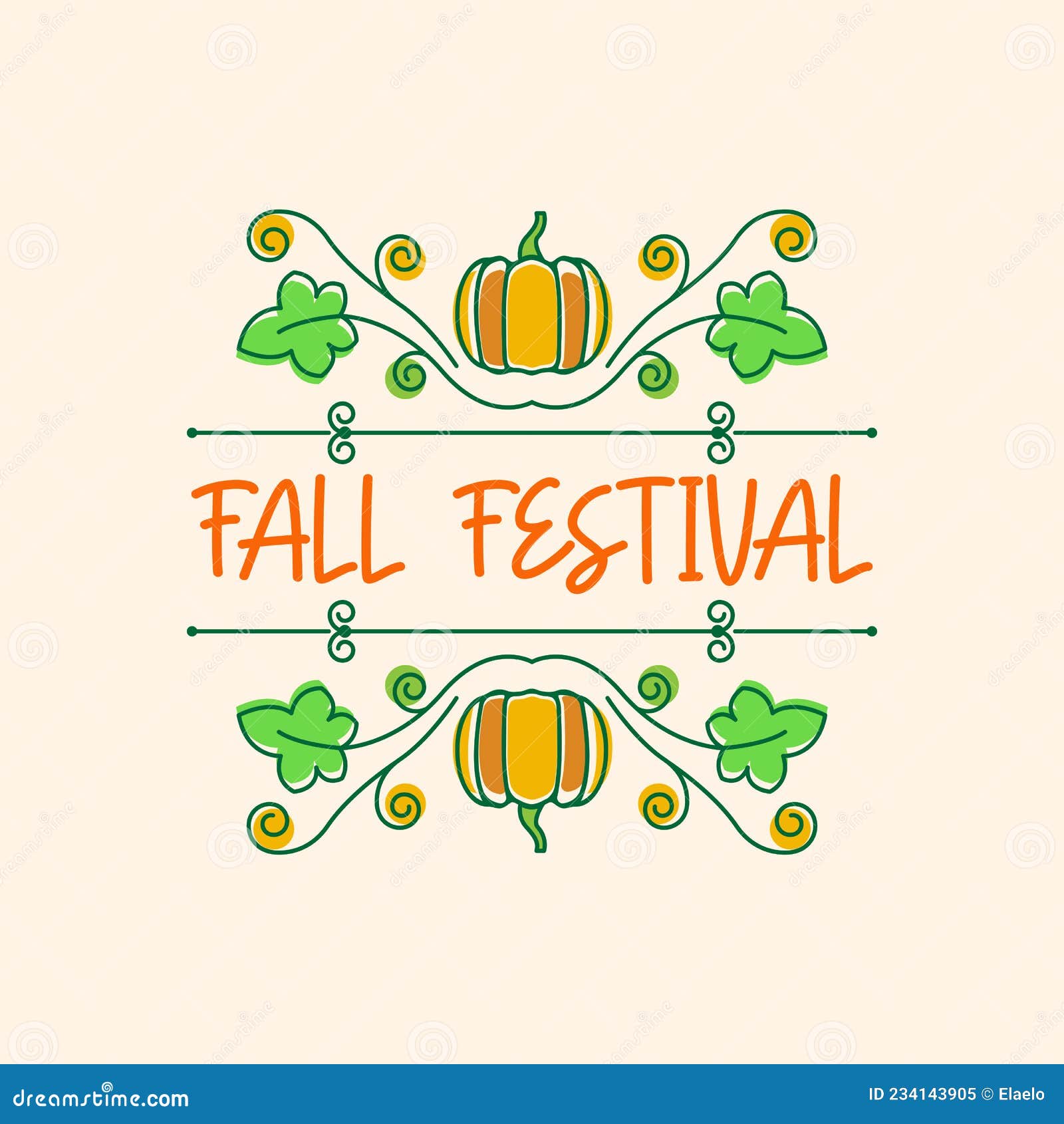 Fall Festival Element Vector Design Illustration Stock Vector ...
