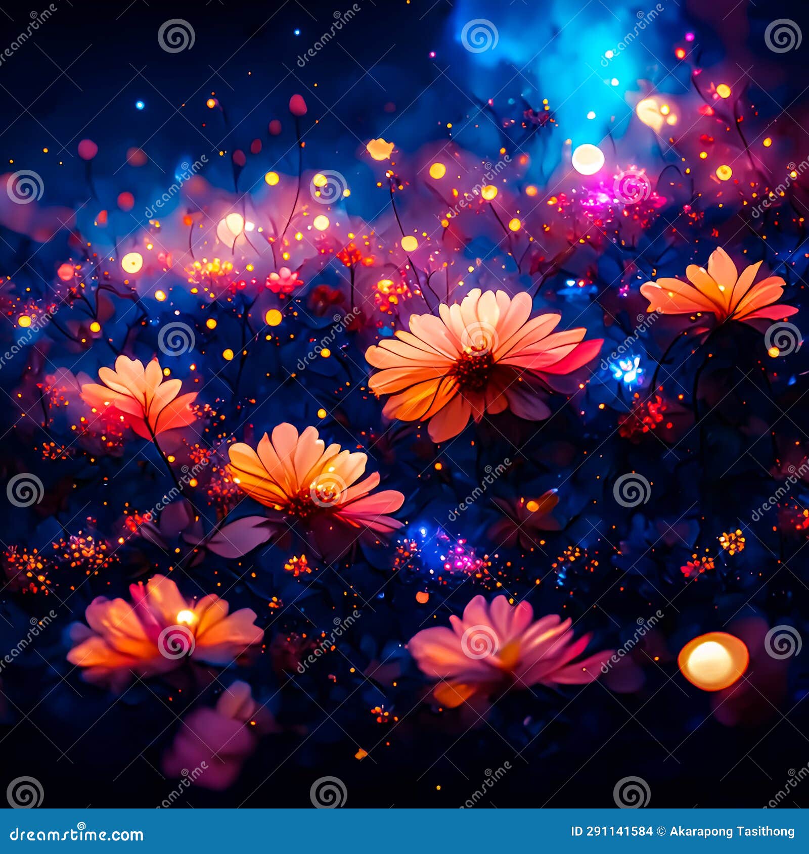 Fall Flower Glow Backgrounds Stock Photo - Image of beauty, glow: 291141584
