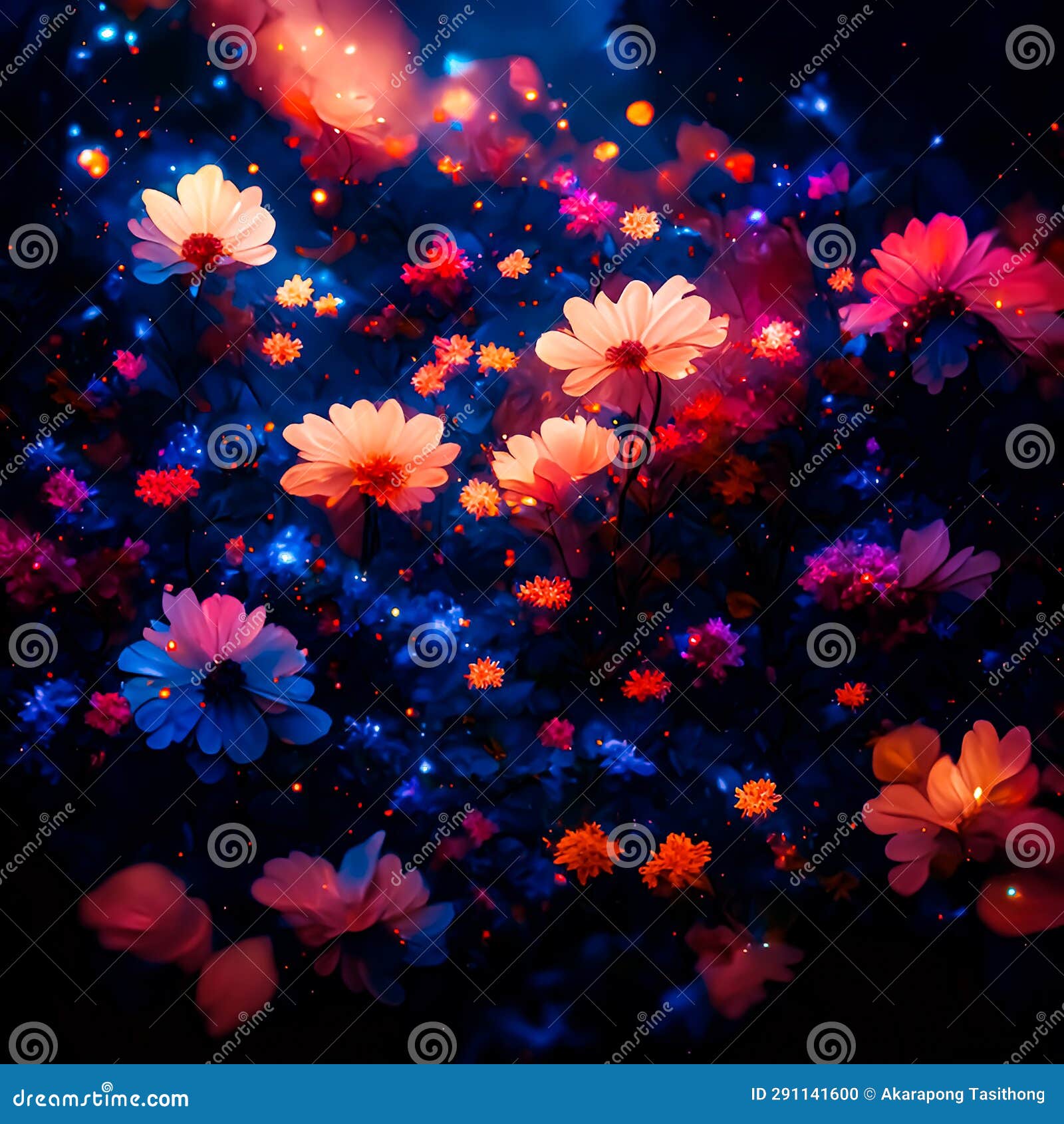 Fall Flower Glow Backgrounds Stock Illustration - Illustration of ...