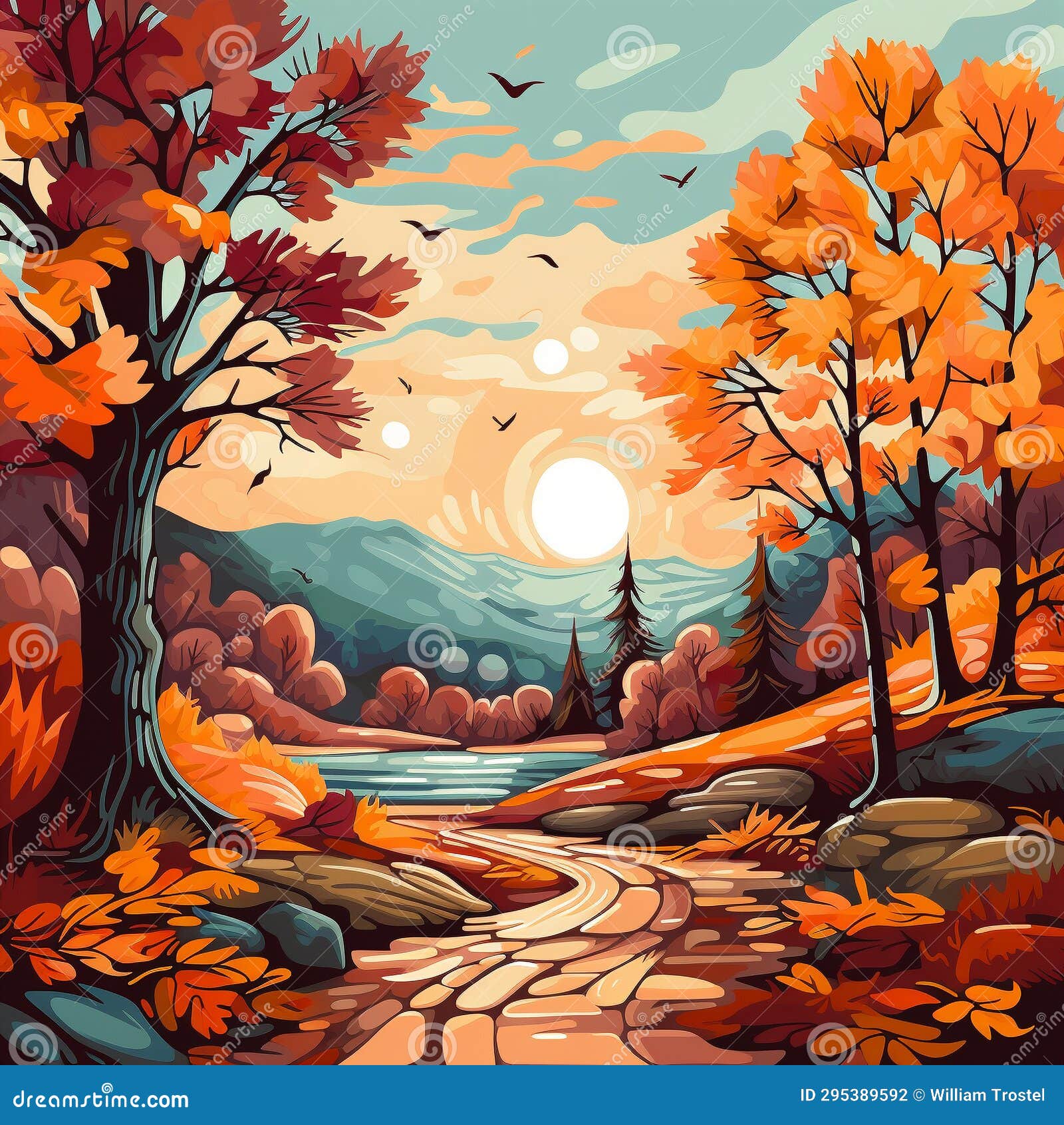 Fall foliage art stock illustration. Illustration of organic - 295389592