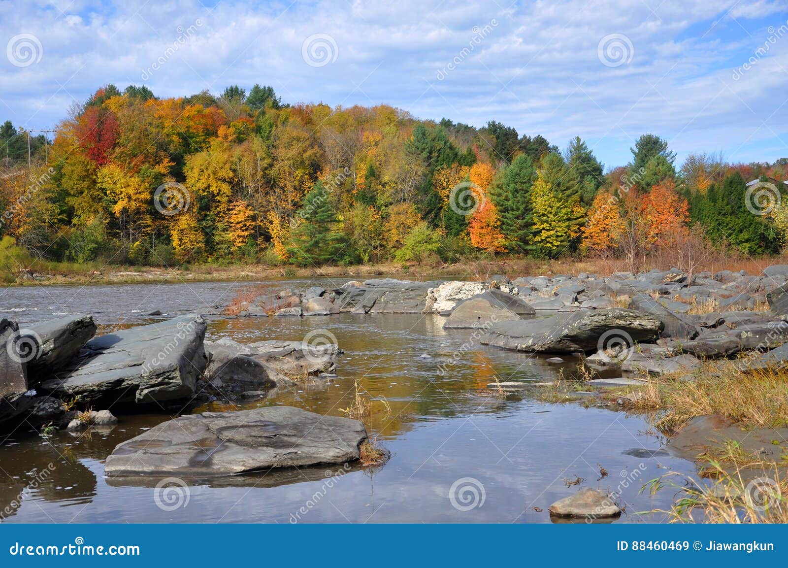 Fall Foliage in Mount Mansfield, Vermont Stock Image - Image of ...