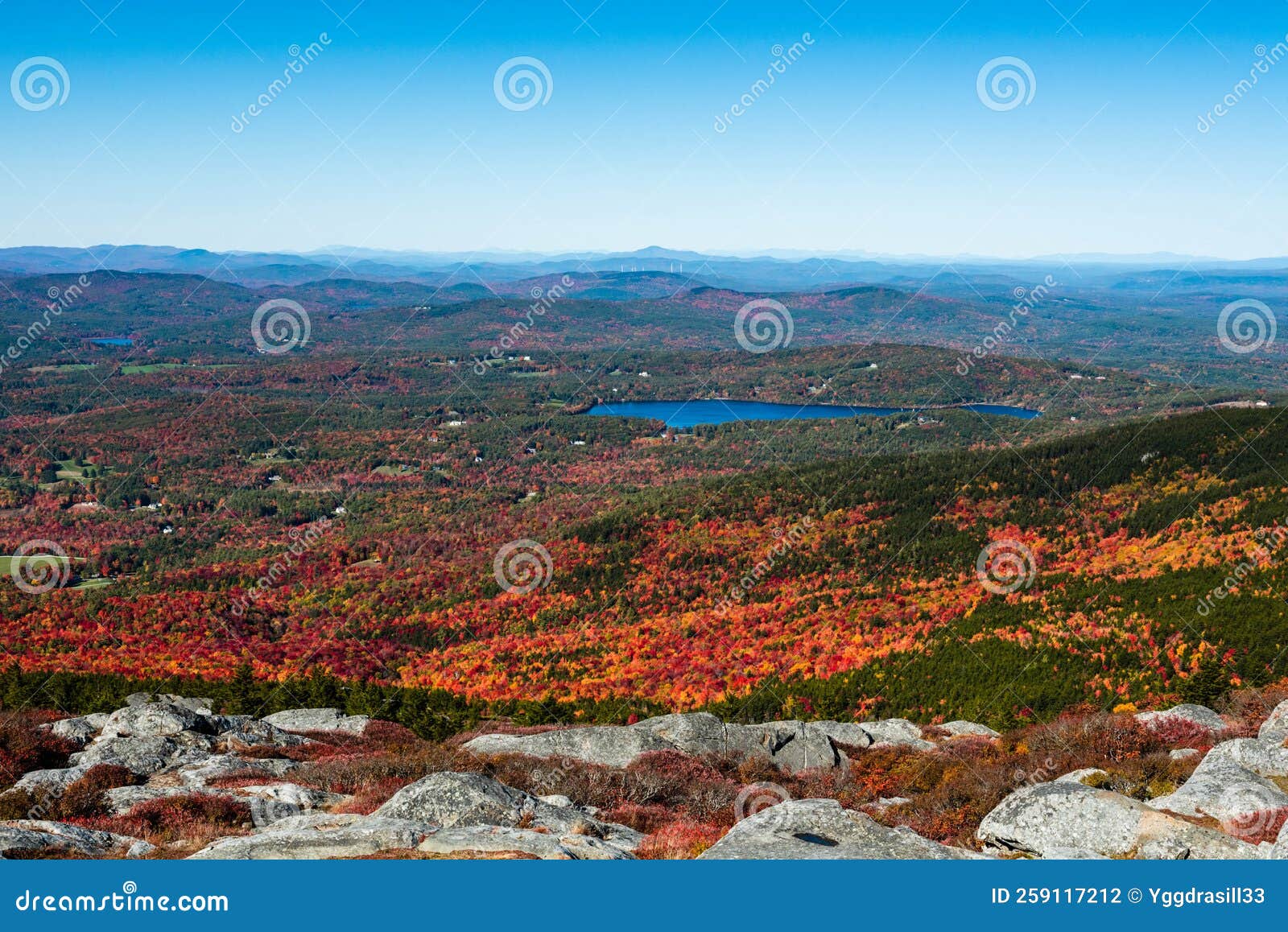 Fall Foliage Seen from Top of Mount Monadnock Stock Photo - Image of ...