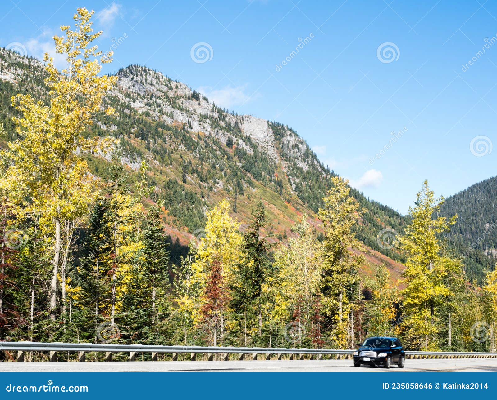 Fall Foliage at Stevens Pass Along US Highway 2 in Cascade Mountains ...