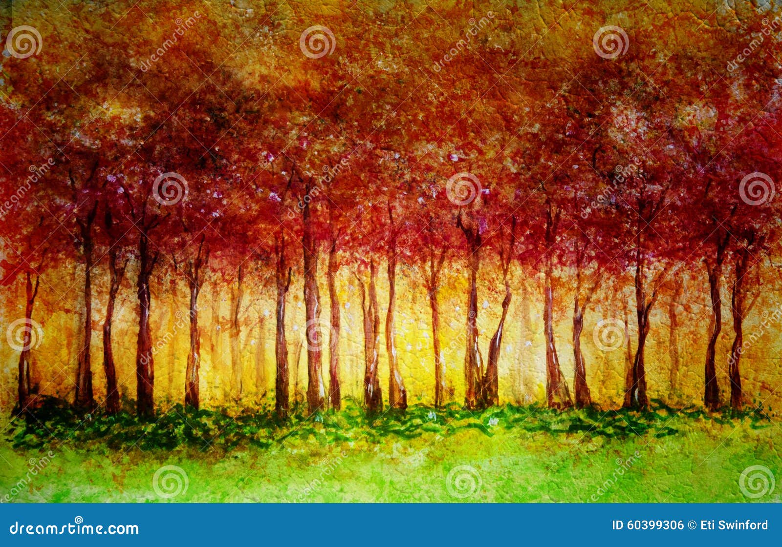 Fall Forest stock illustration. Illustration of environment - 60399306
