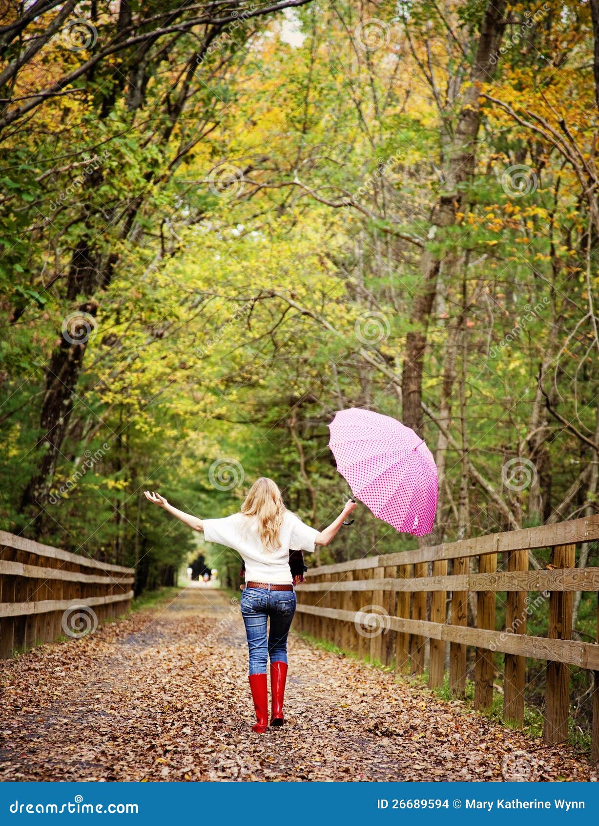 Fall fun girl stock photo. Image of joyful, excited, female - 26689594