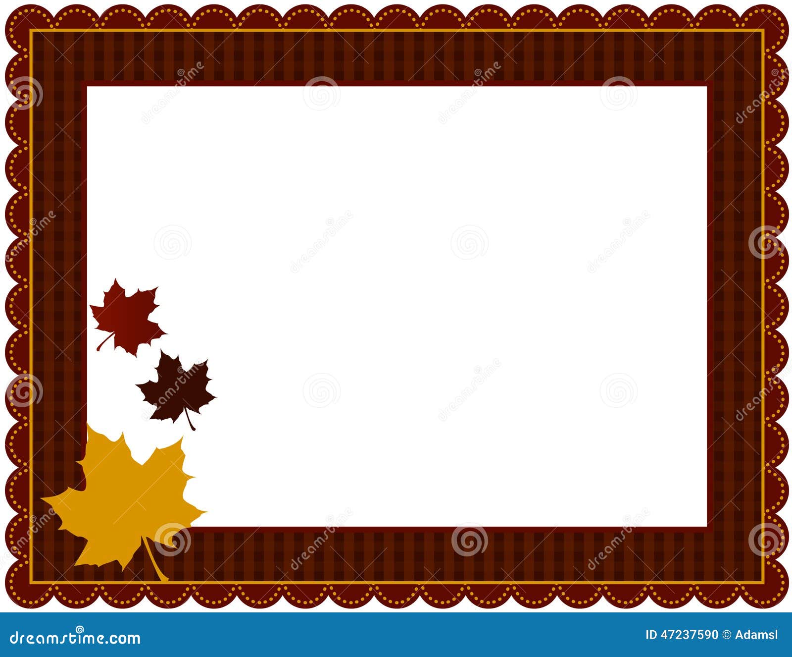Fall Gingham Frame stock vector. Illustration of leaves - 47237590