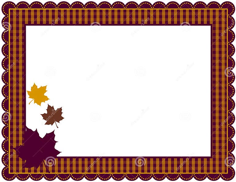 Fall Gingham Frame stock vector. Illustration of announcement - 47237597