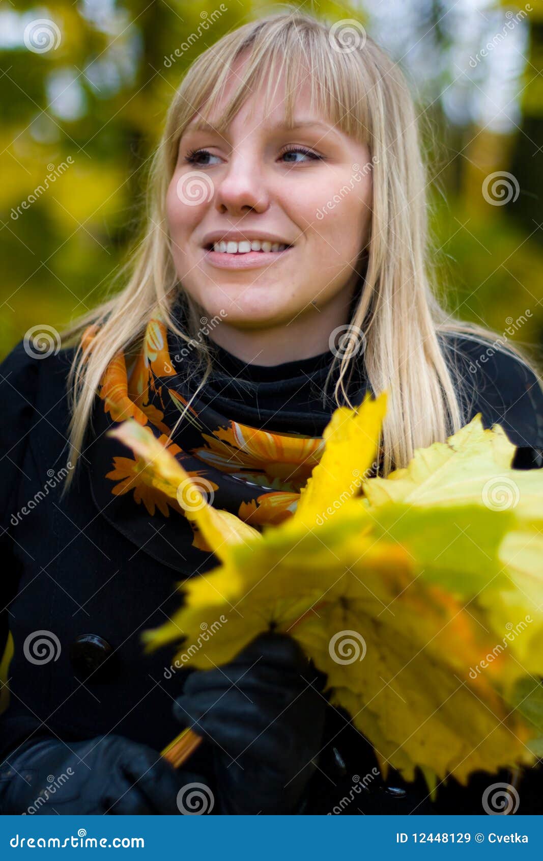Fall girl stock image. Image of cover, charming, adorable - 12448129