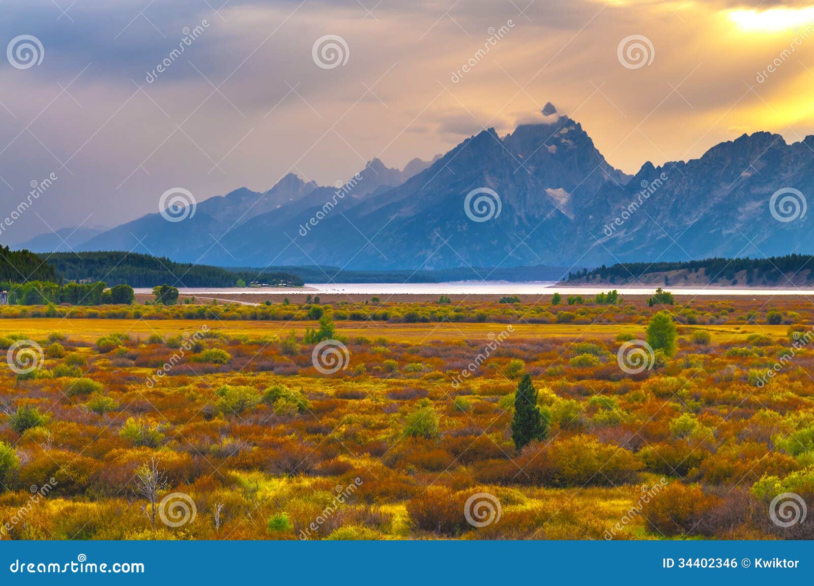 Fall in Grand Tetons stock photo. Image of landscape - 34402346