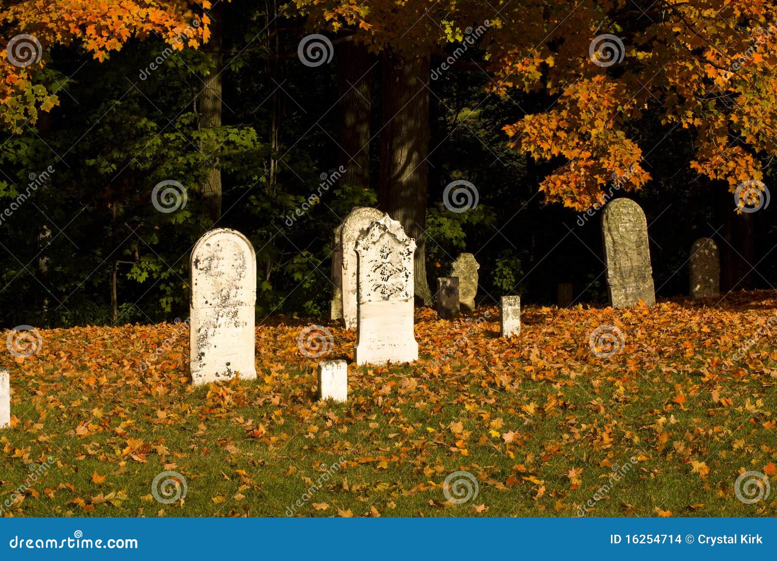 Fall graveyard stock photo. Image of yellow, tombs, outside - 16254714