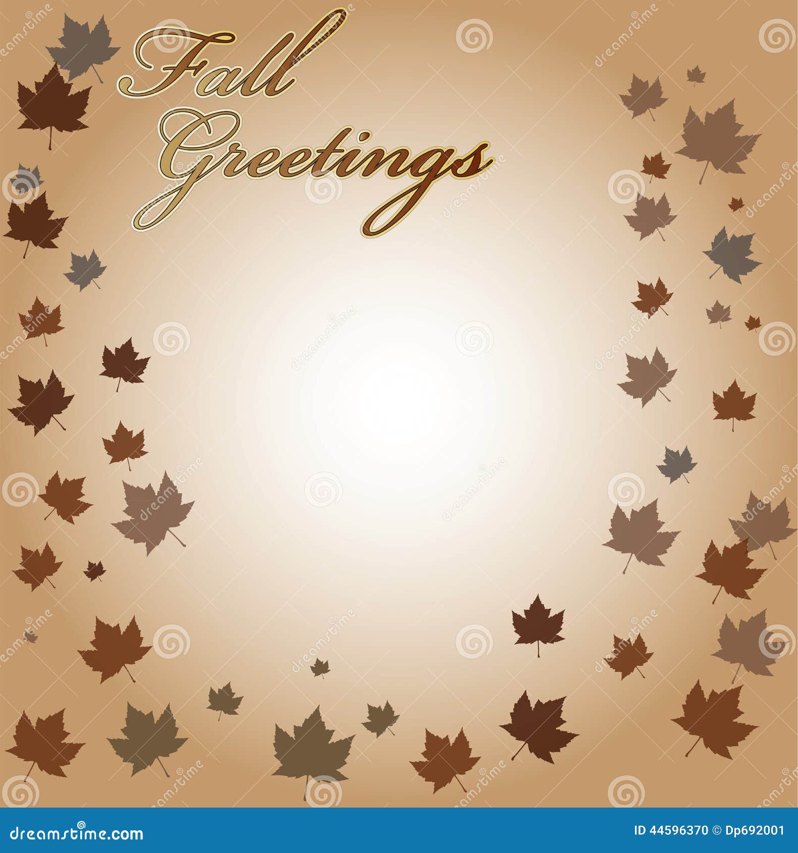 Fall Greetings Vector Background Stock Illustration - Illustration of ...