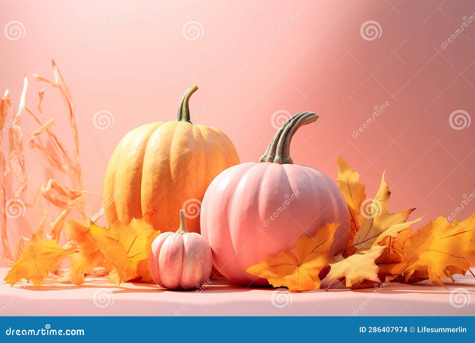 Fall Harvest: Pumpkin Patch Backdrop Stock Illustration - Illustration ...