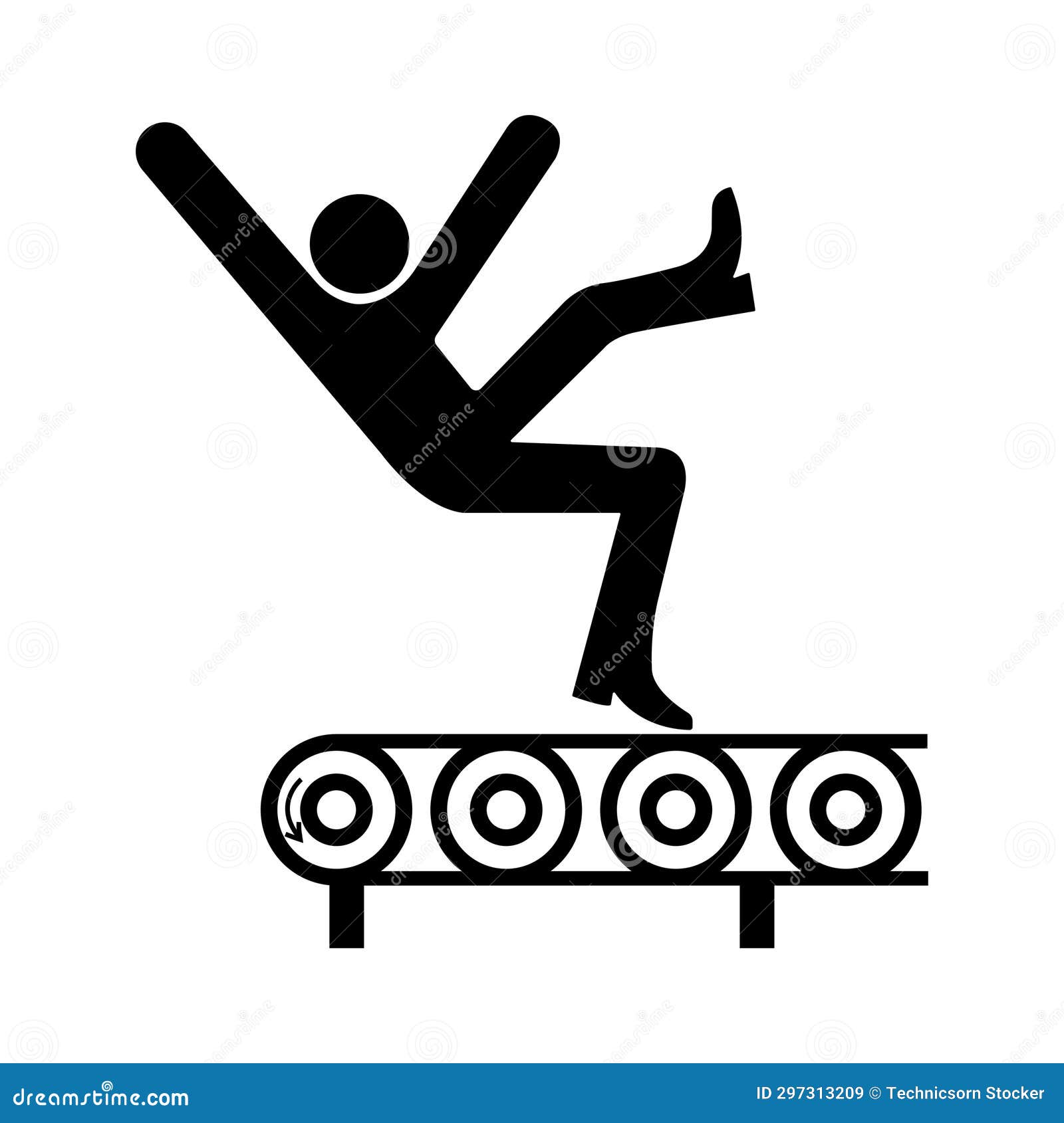 Fall Hazard Vector Pictogram Illustration Isolated On White Background ...