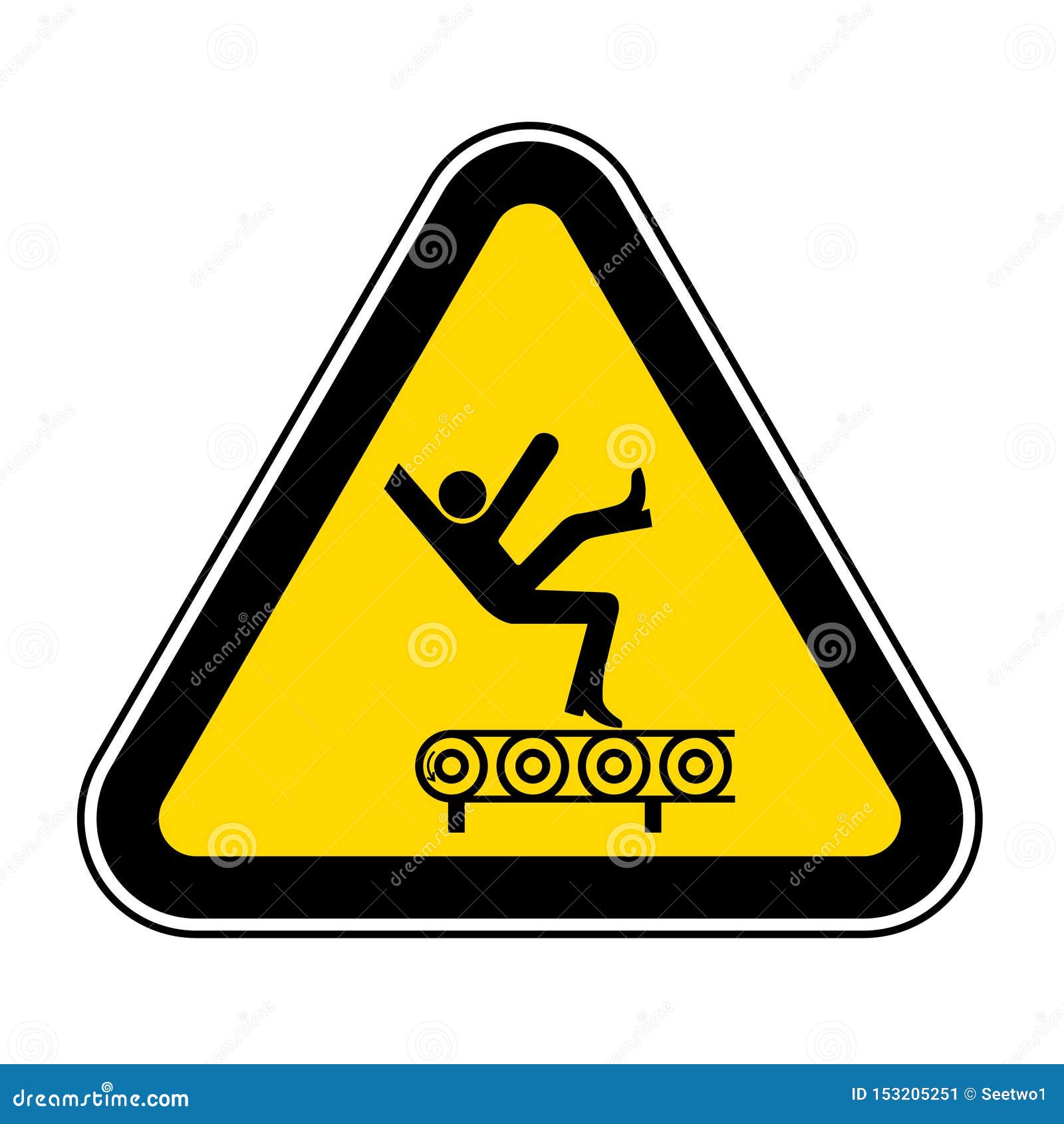 Fall Hazard Symbol Sign Isolate On White Background,Vector Illustration ...
