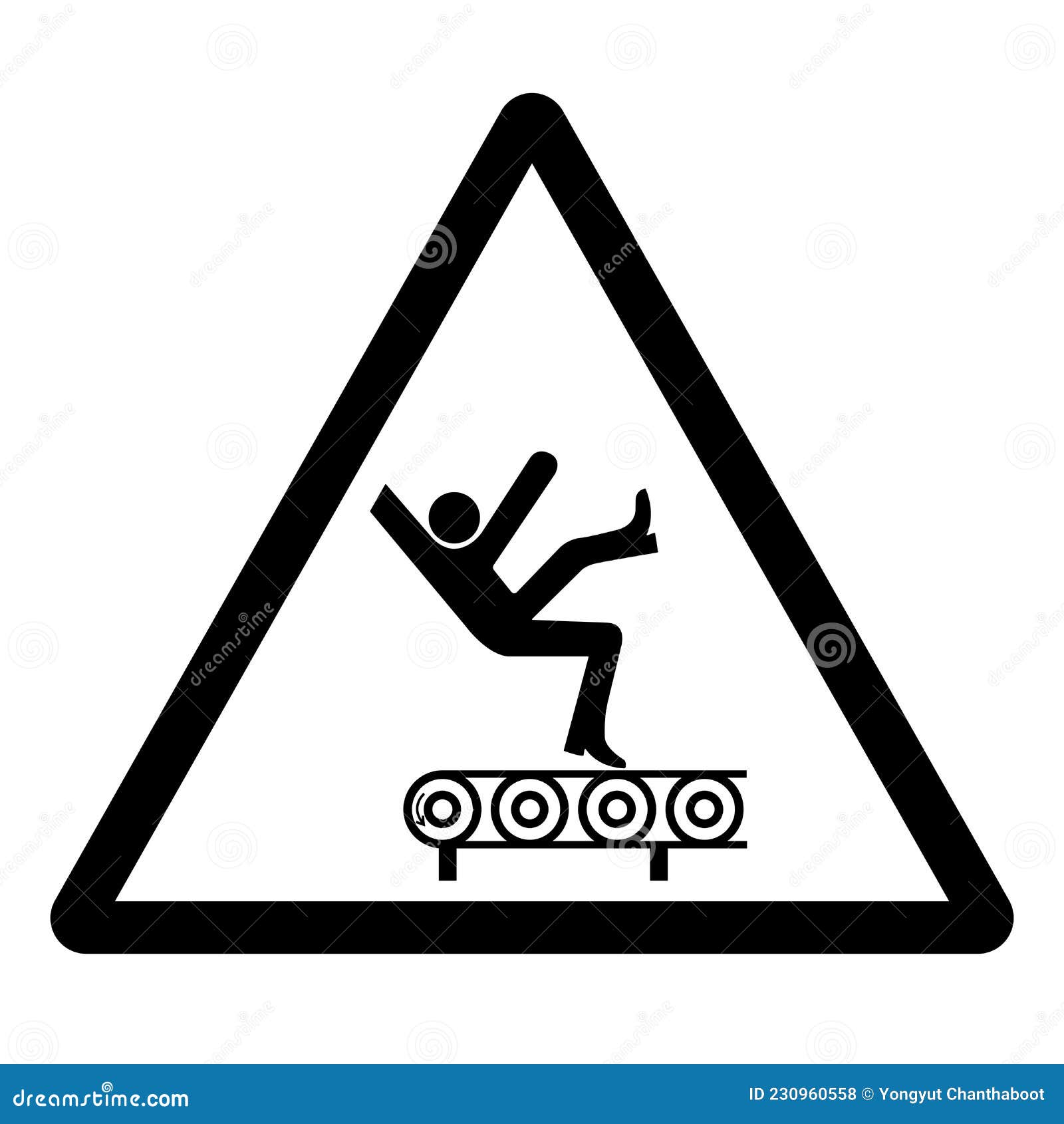 Fall Hazard Vector Pictogram Illustration Isolated On White Background ...