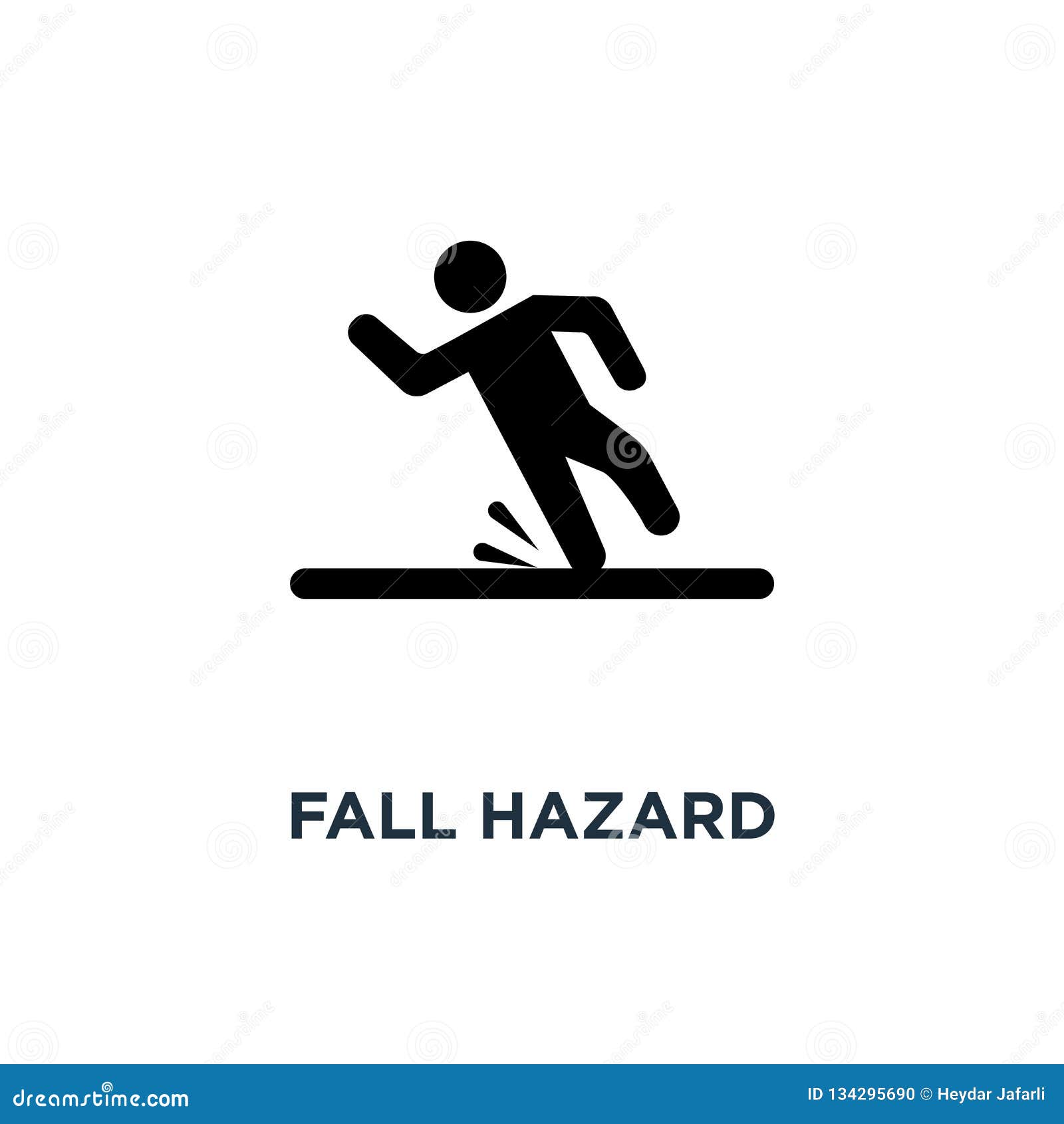 Fall Hazard Icon. Simple Element Illustration Stock Vector ...