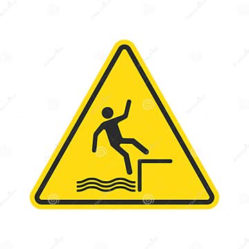 Fall hazard sign. Vector. stock vector. Illustration of sign - 114683469