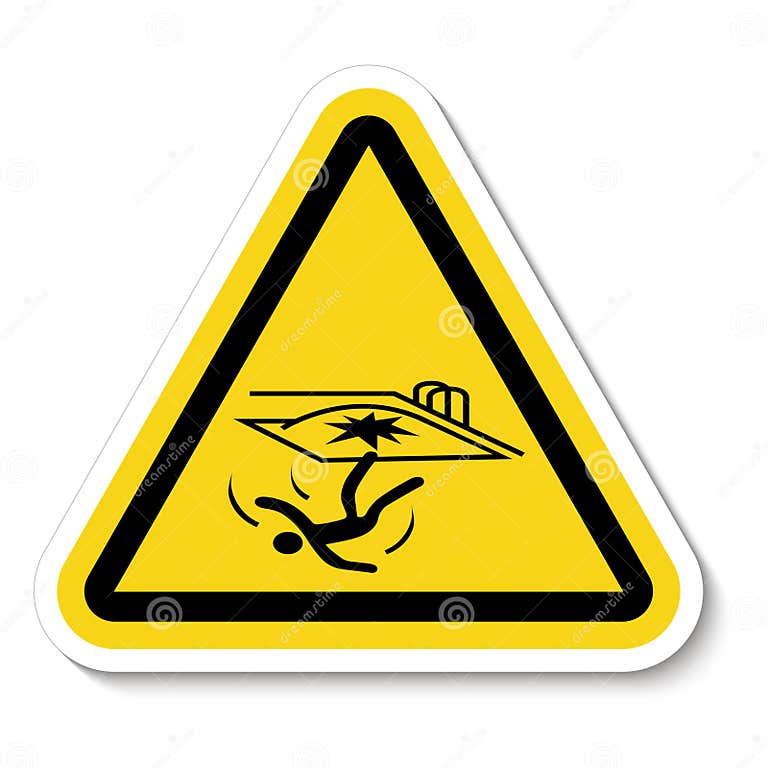Fall Hazard Symbol Sign Isolate on White Background,Vector Illustration ...